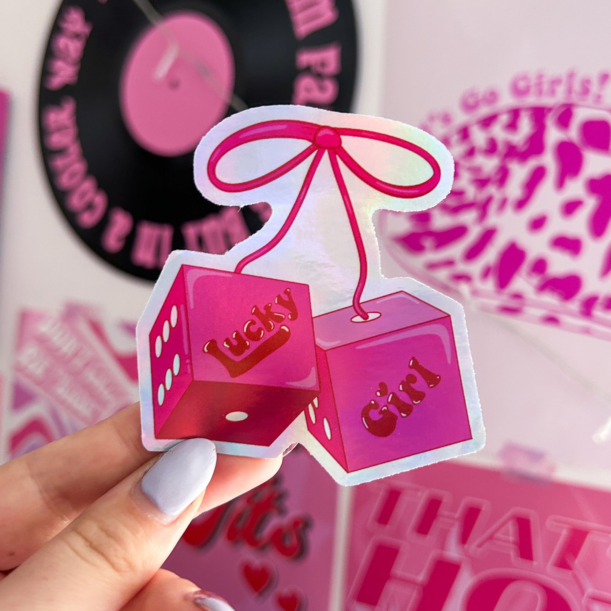 Lucky Girl Dice Sticker – Snarki Studios